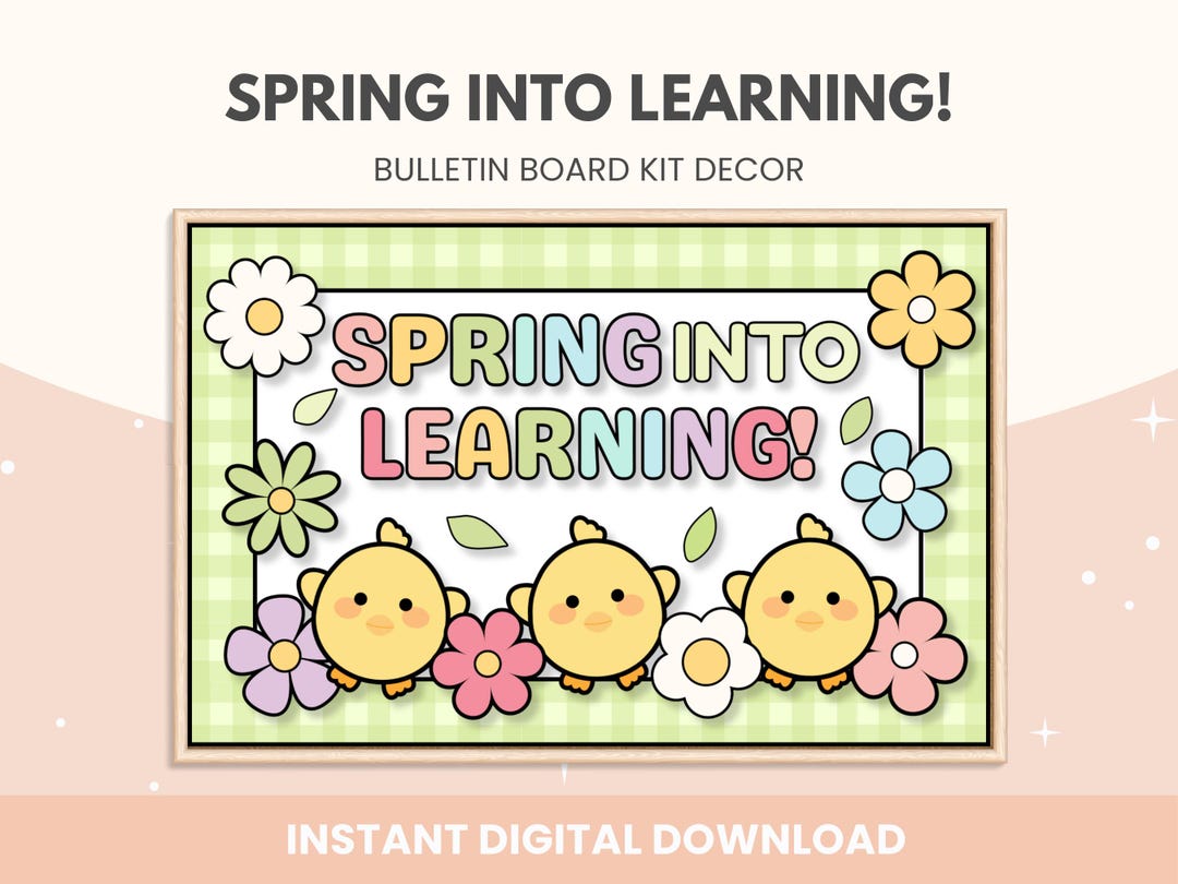 Spring Easter Bulletin Board Kit | Spring Bulletin Board Preschool ...