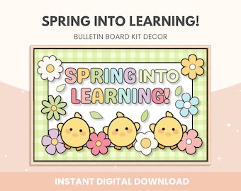 Easter Bookshelf Bulletin Board Kit: Spring Classroom Decor (digital ...