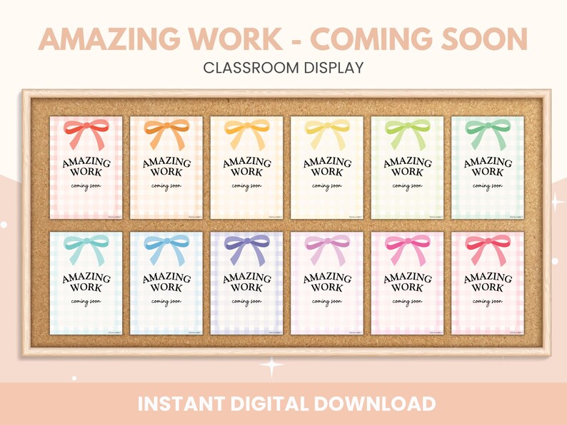 Pastel Bow Classroom Display Posters: Rainbow Classroom Decor (digital ...