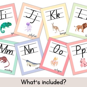 Watercolor Animal Alphabet Posters: Calm Classroom Decor (digital ...
