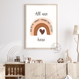 Inclusive Classroom Art Diversity Poster Human Equality Art | Etsy