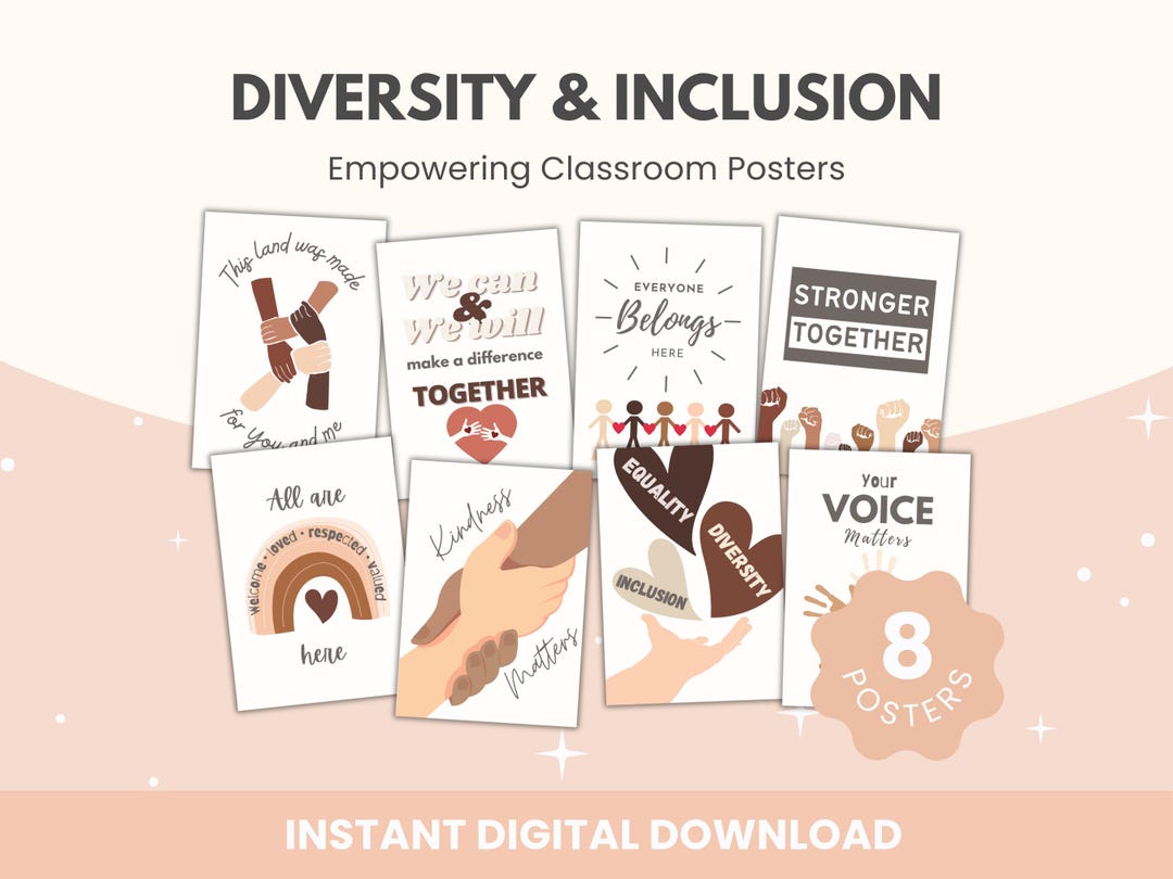 Diversity & Inclusion Classroom Poster Bundle (digital Download) - Etsy UK