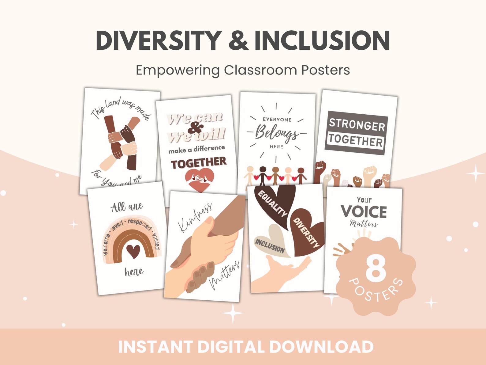 Diversity & Inclusion Classroom Poster Bundle (digital Download) - Etsy