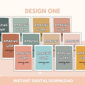 Boho Amazing Work Coming Soon Posters Display | Groovy Classroom Poster ...