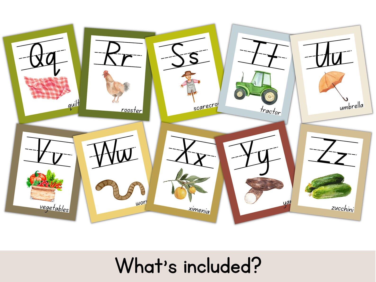 Farm Alphabet Posters Display ABC Alphabet Classroom Decor Alphabet ...
