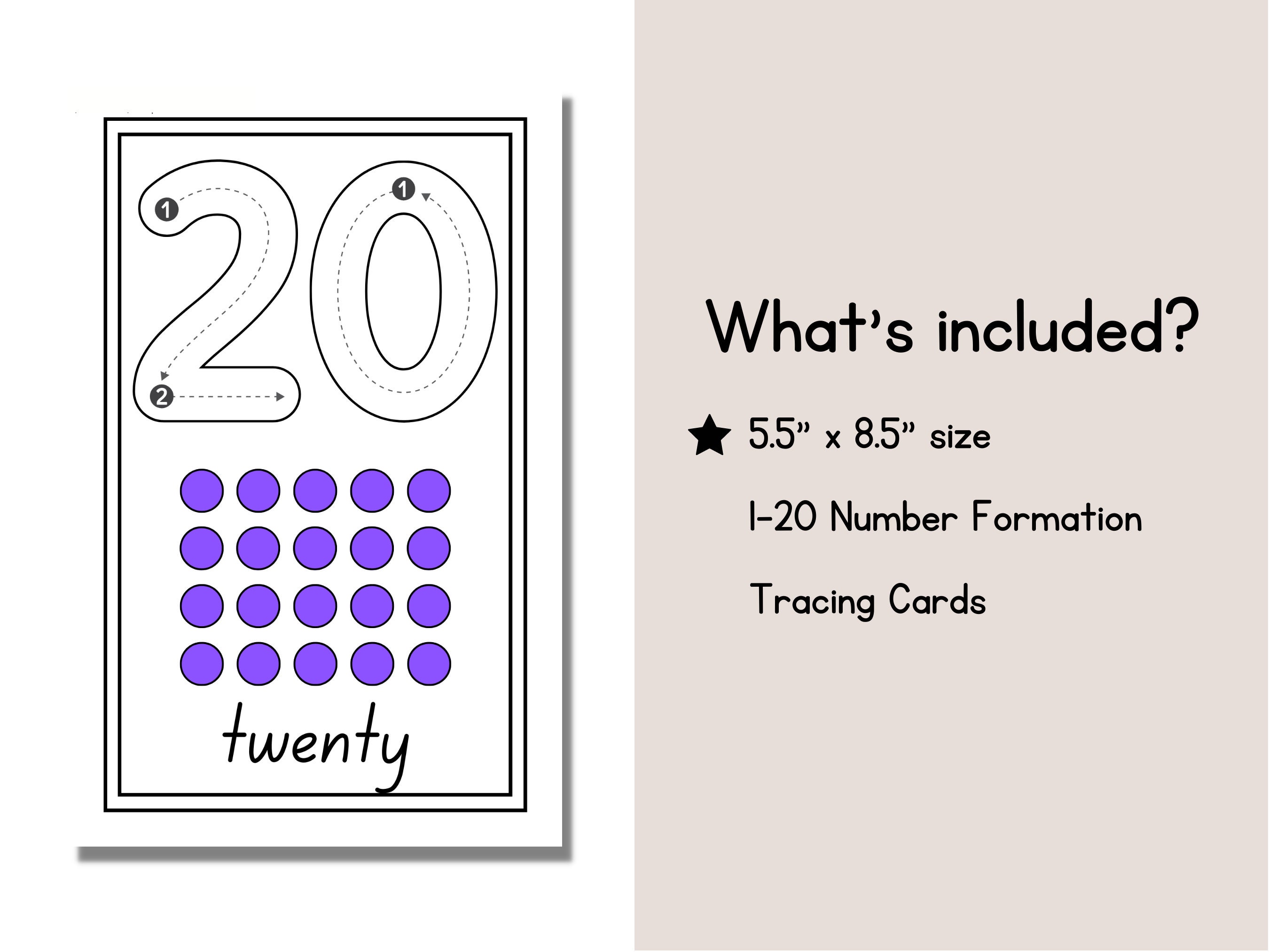 Number Formation Tracing Cards: Montessori Preschool Math (digital ...