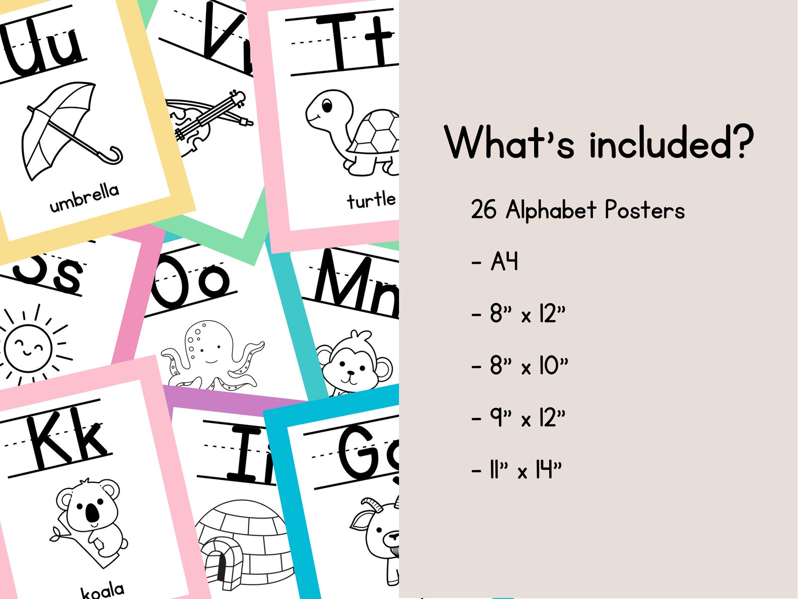 Simple Alphabet Posters for Classroom Display | Alphabet Posters for ...