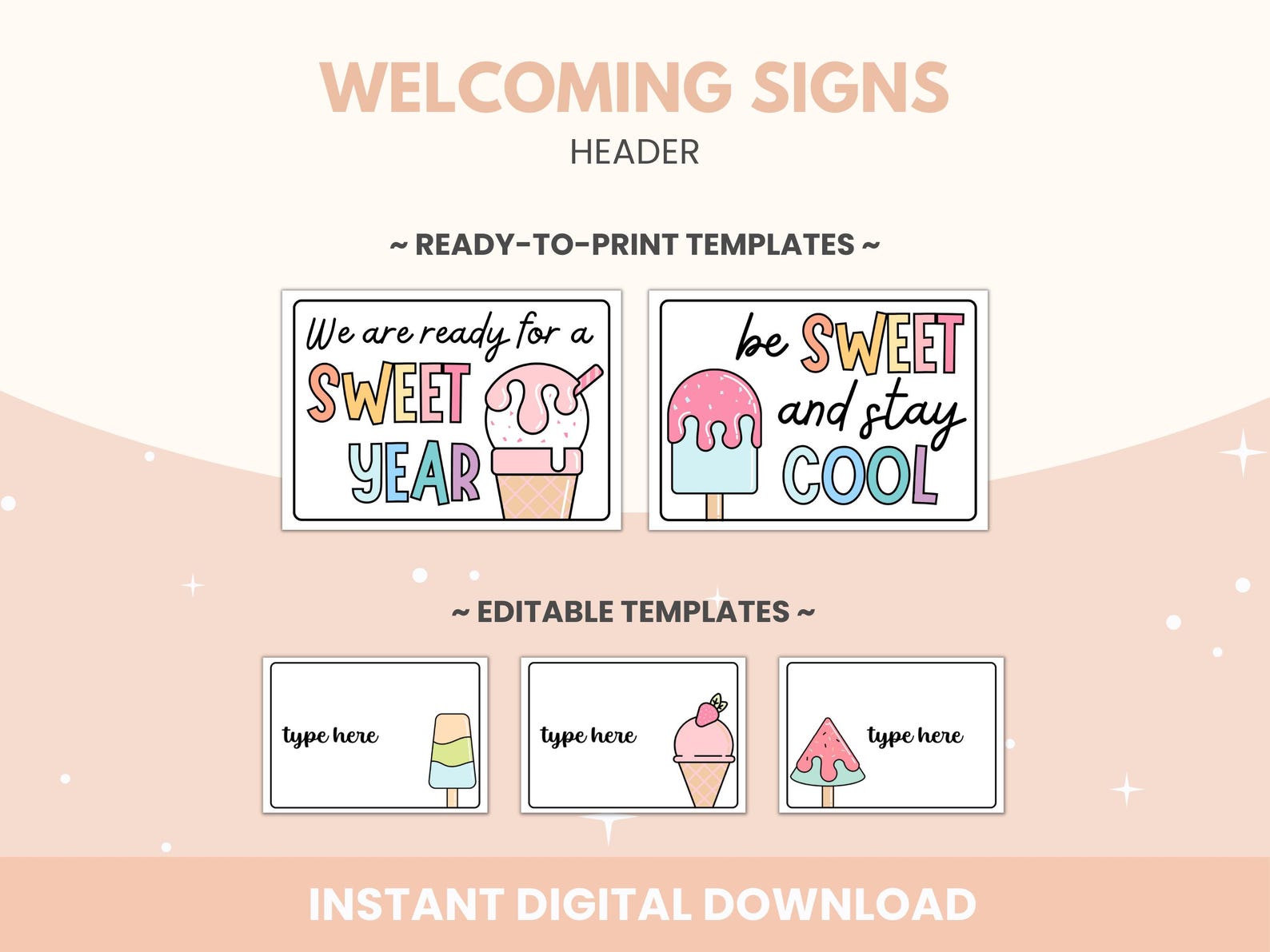 Ice Cream Classroom Door Display: Summer Classroom Decor (digital ...