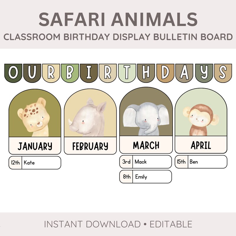 Safari Classroom - Etsy