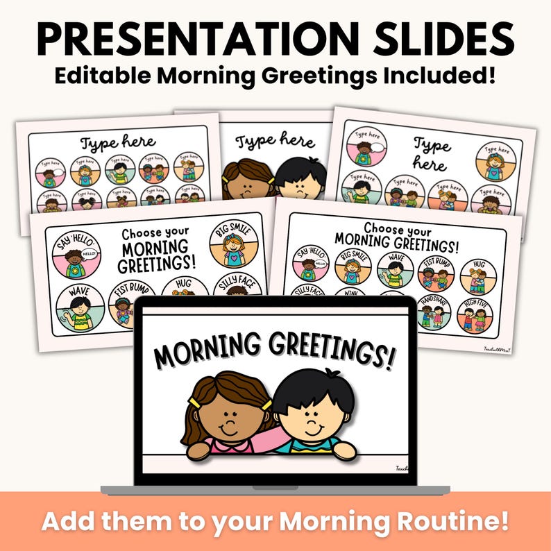 Boho Classroom Greetings Poster: Editable Morning Routine (digital ...