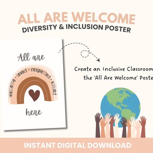 Inclusive Classroom Art, Diversity Poster, Human Equality Art, Kids ...