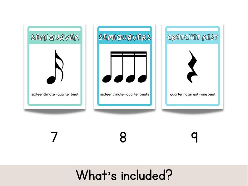 Music Notes Poster Set: Classroom Decor (digital Download) - Etsy