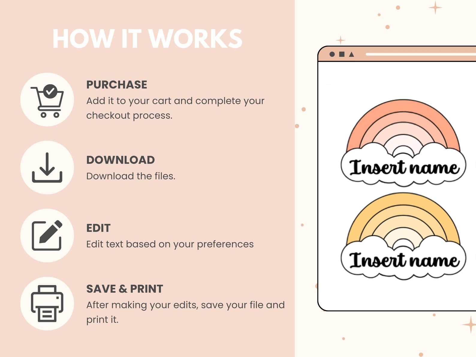 Rainbow Classroom Door Display: Editable Student Name Labels (digital ...