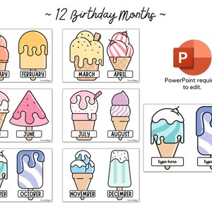 Summer Classroom Birthday Display Ice Cream Birthday Bulletin Board ...