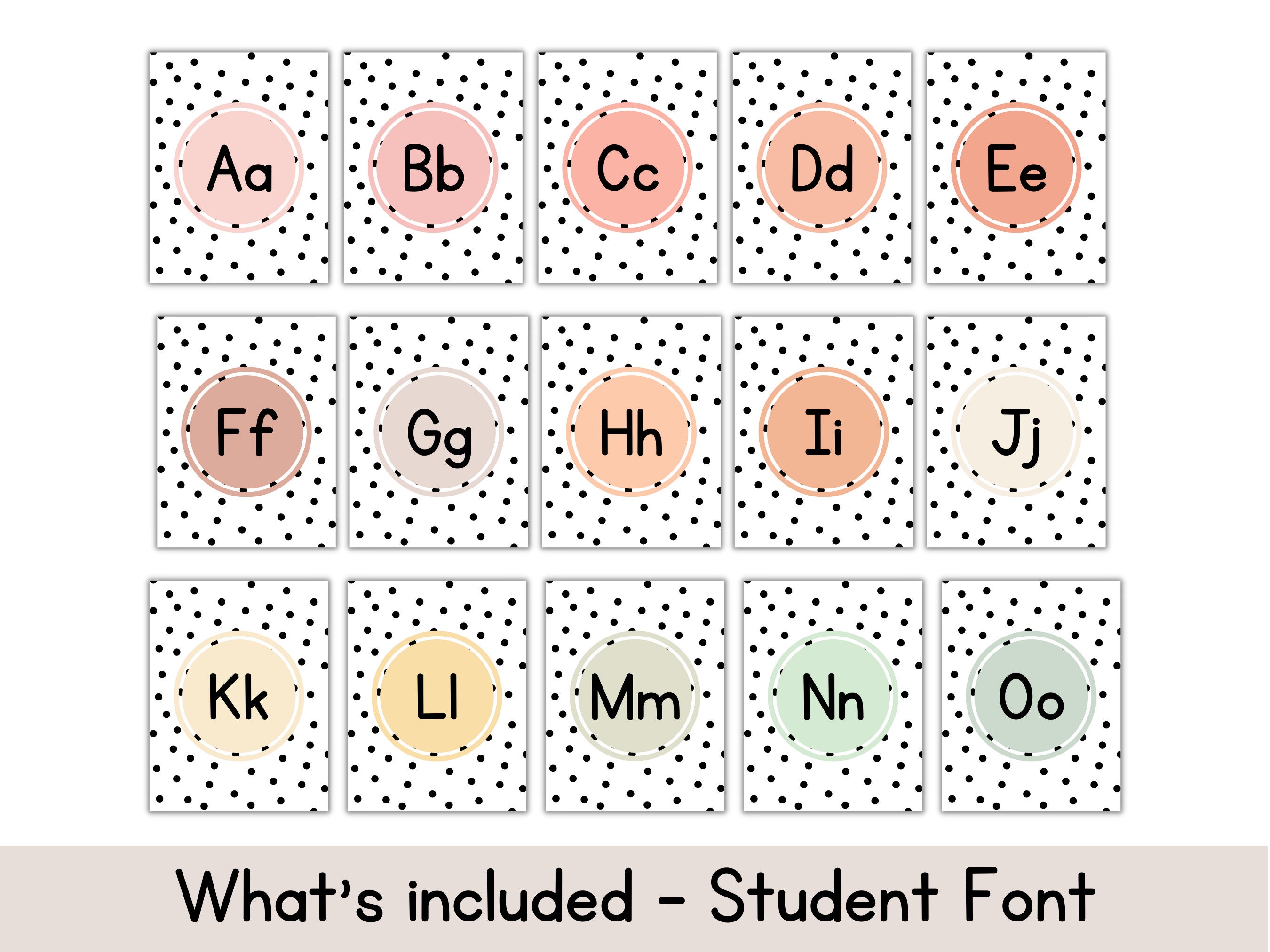 Spotty Boho Alphabet Posters: Classroom Decor (digital Download) - Etsy