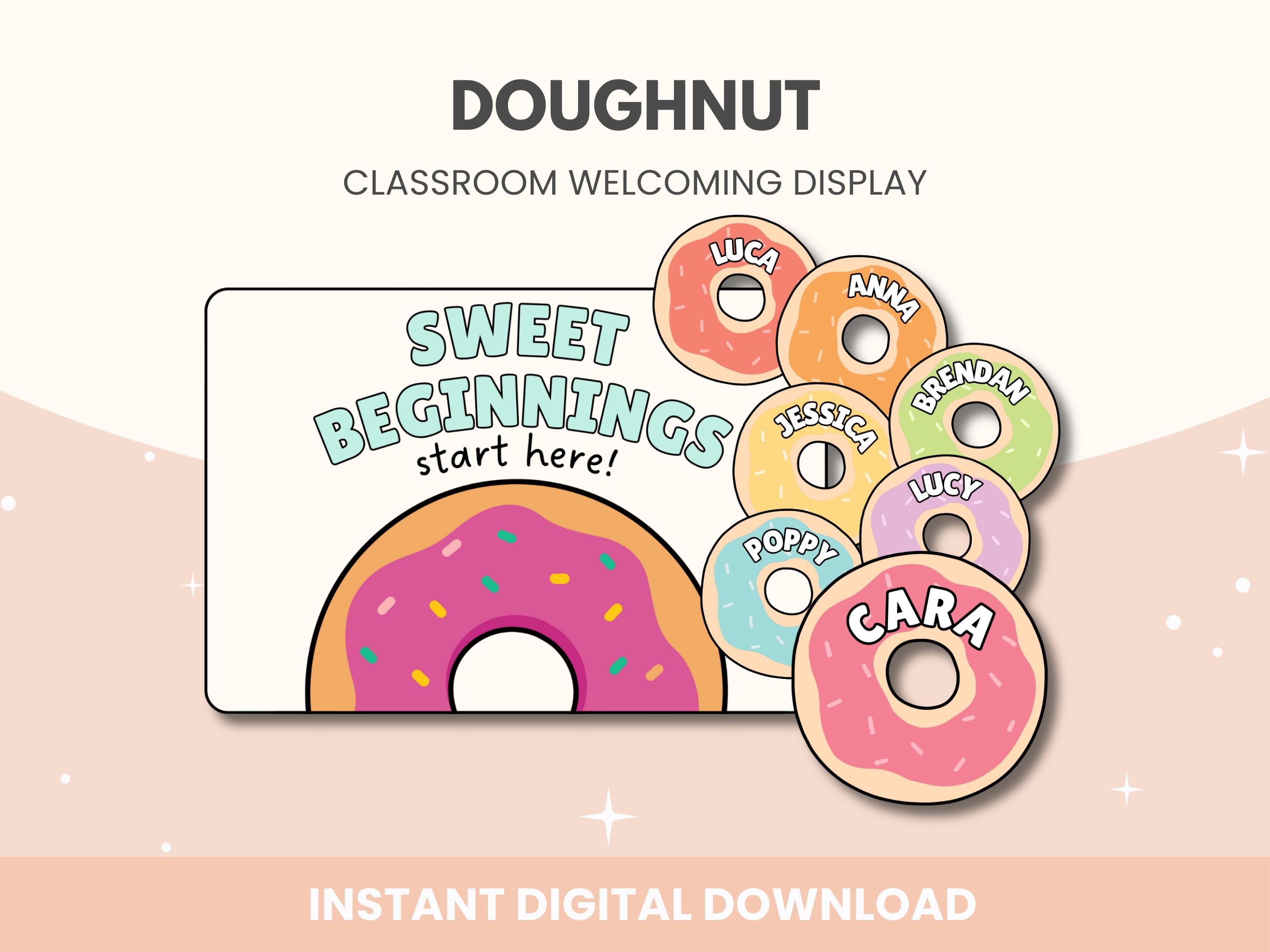 Doughnut Classroom Door Display: Rainbow Classroom Decor (digital ...
