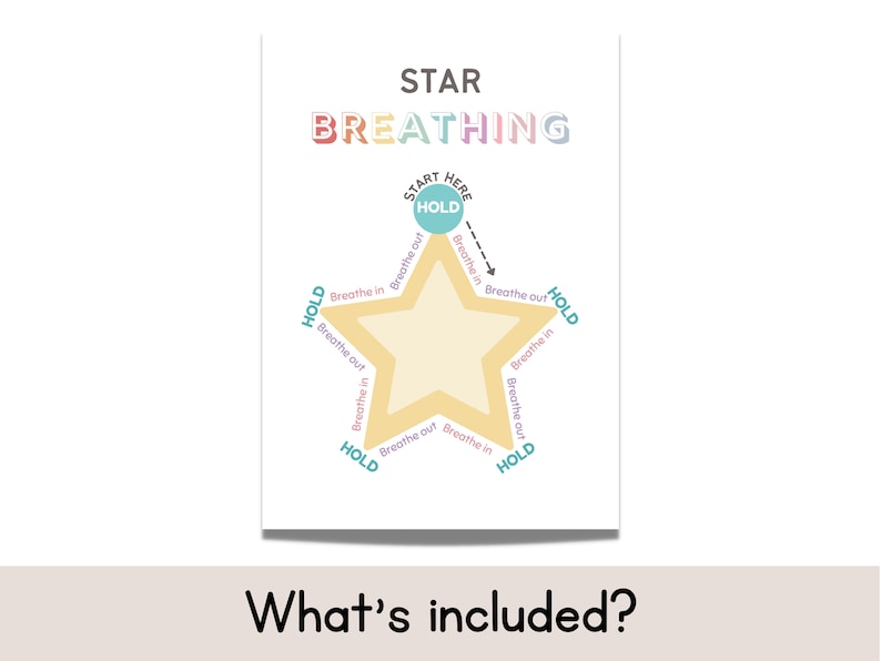 Star Breathing Poster Mindfulness Breathing Mental Health - Etsy