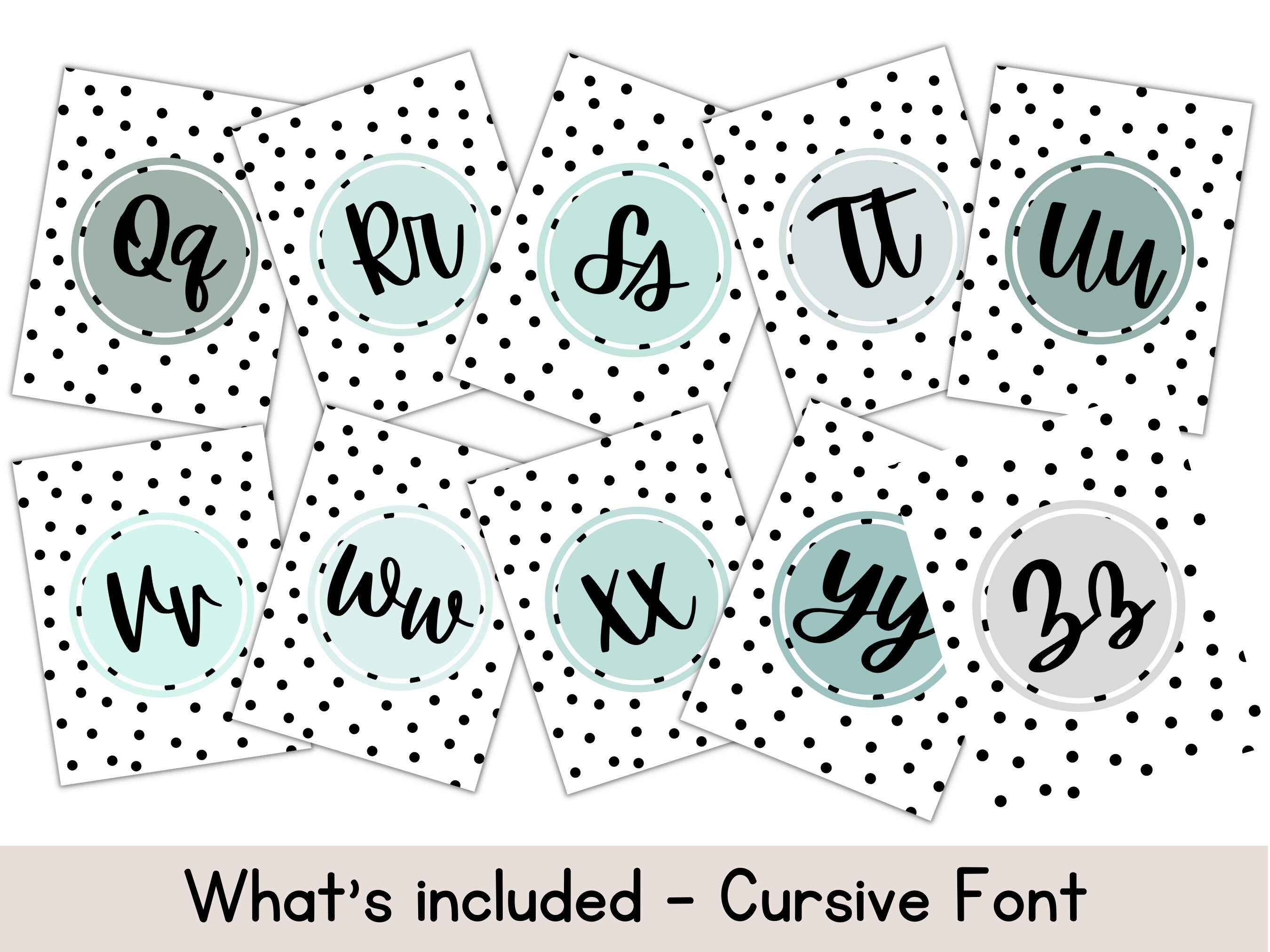 Spotty Boho Alphabet Posters: Classroom Decor (digital Download) - Etsy