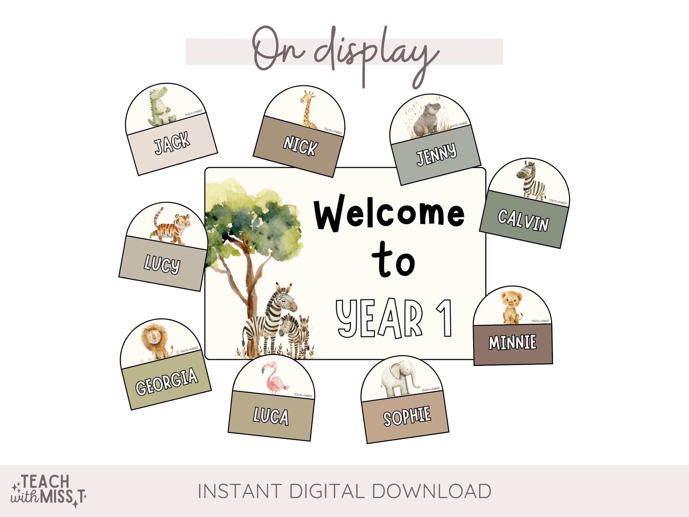 Safari Classroom Door Display Classroom Welcoming Sign Jungle Safari ...