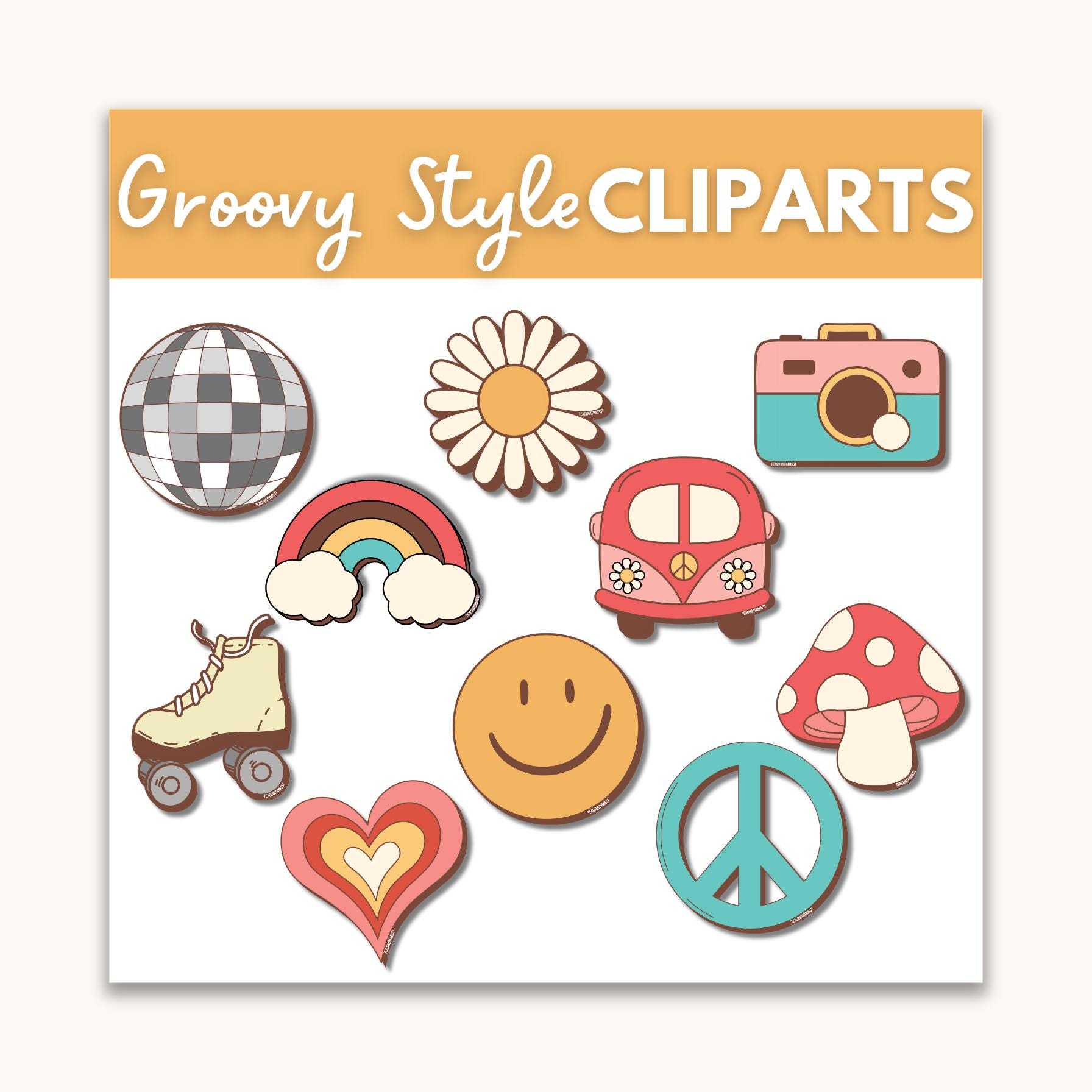 Retro Classroom Bulletin Board Kit: Groovy Classroom Decor (digital ...