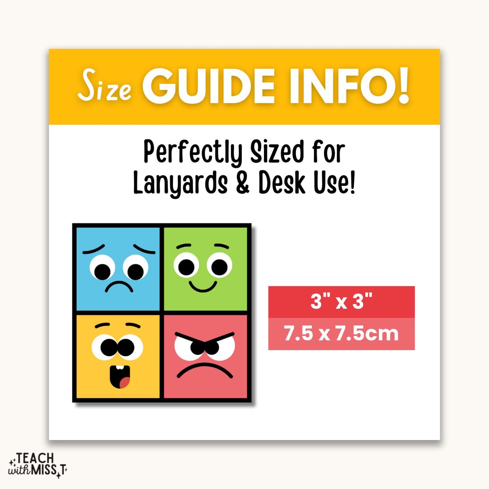 Zones of Regulation Lanyard Cards: Emotional Awareness Flashcards ...