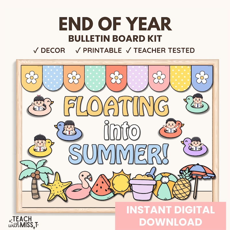 Floating Into Summer Bulletin Board - Etsy