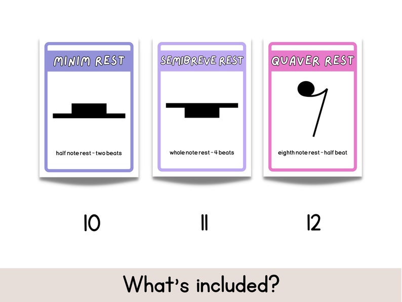 Music Notes Poster Set: Classroom Decor (digital Download) - Etsy