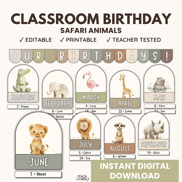 Safari Classroom - Etsy