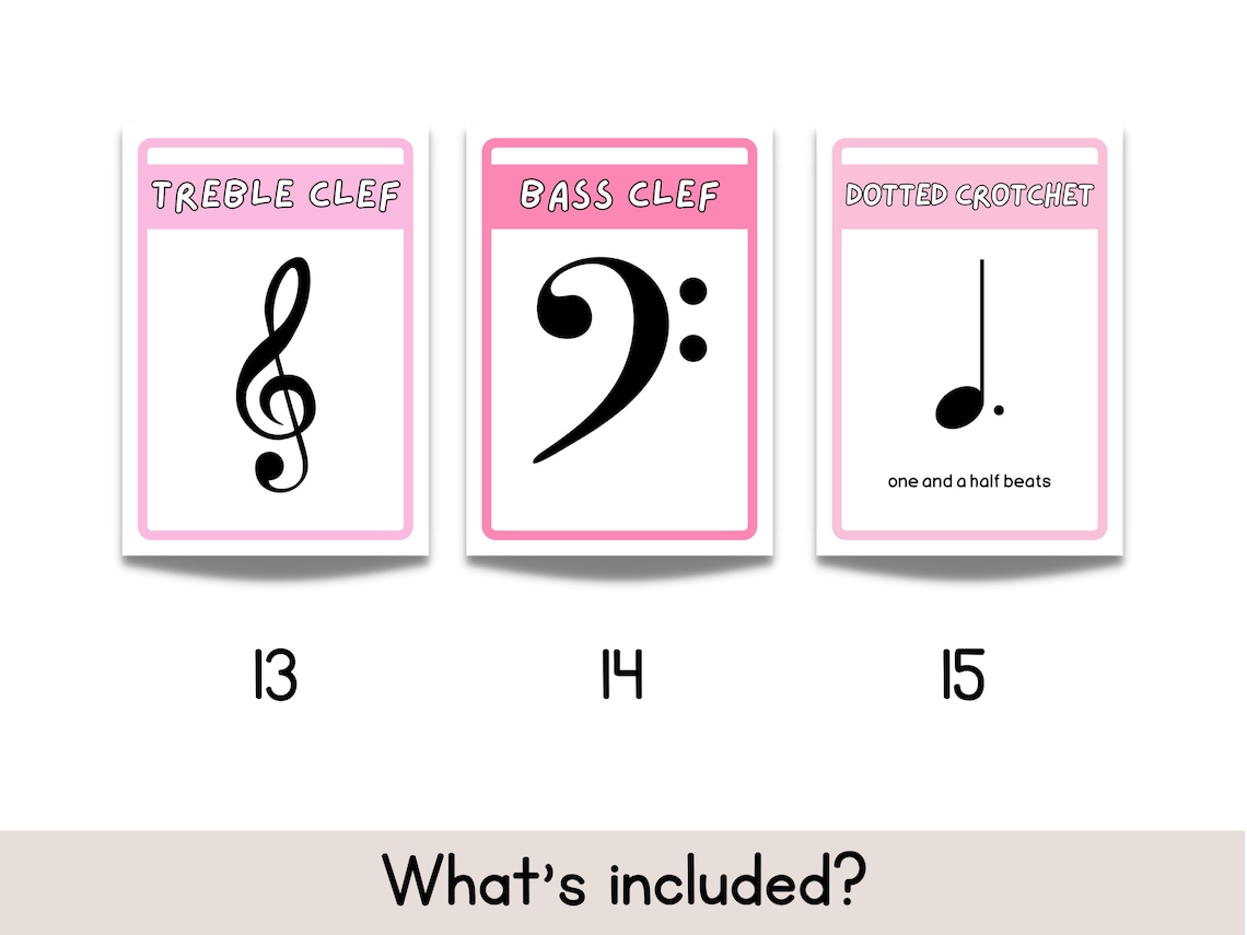 Music Notes Poster Set: Classroom Decor (digital Download) - Etsy