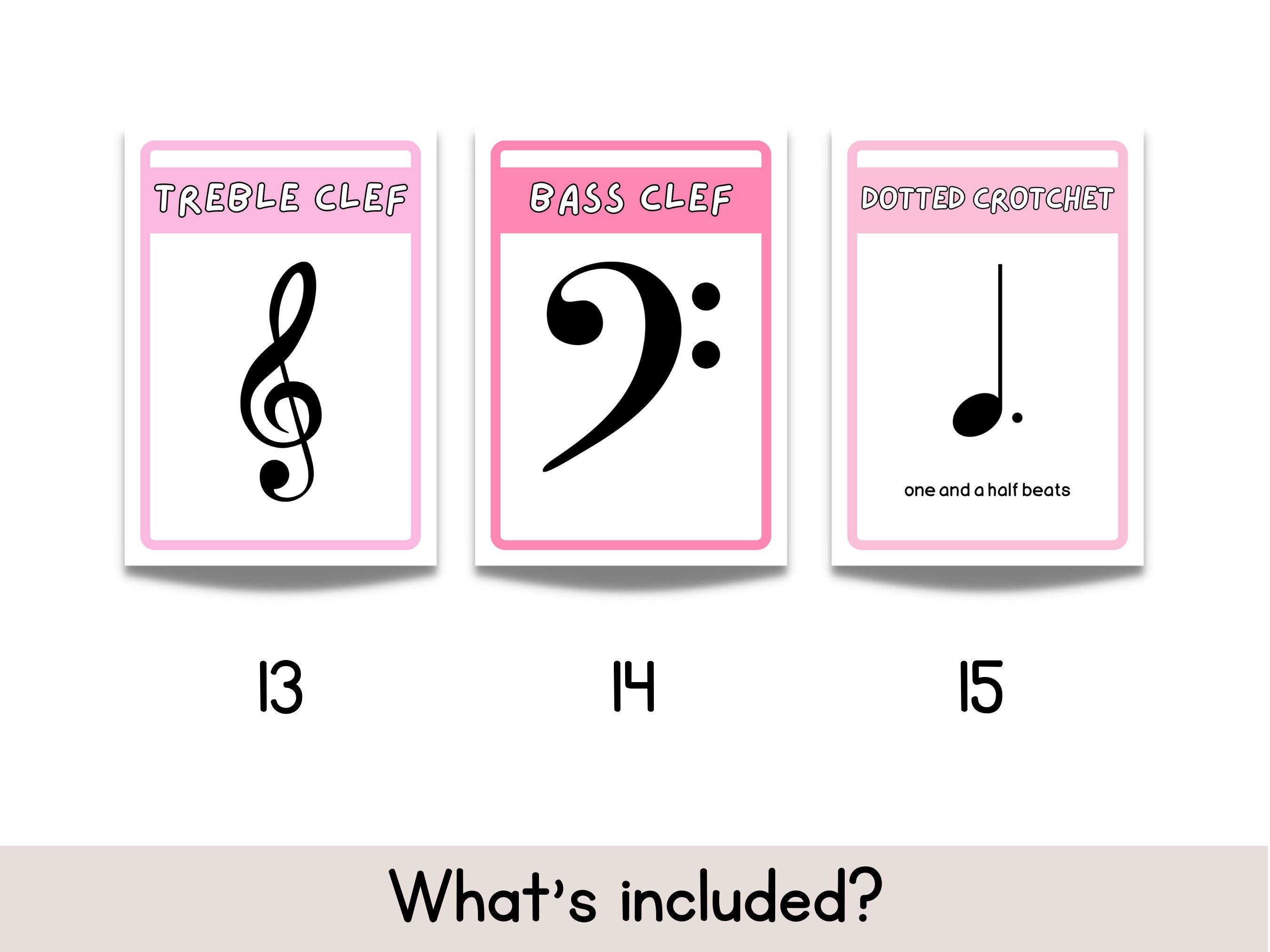 Music Notes Display Posters Printables | Set of 15 Music Notes Posters ...