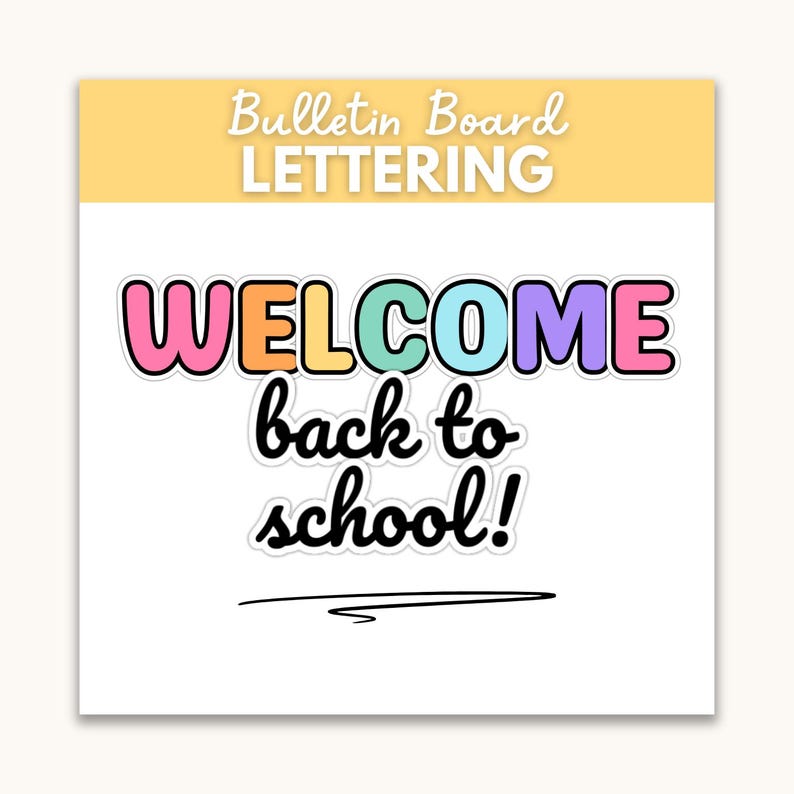 Rainbow Welcome Back to School Bulletin Board Kit: Classroom Decor ...