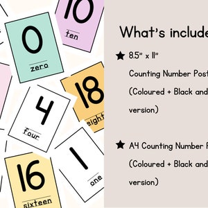 Counting Number Posters Printables | Numbers Flashcards for Kids ...