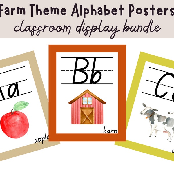 Farm Alphabet - Etsy