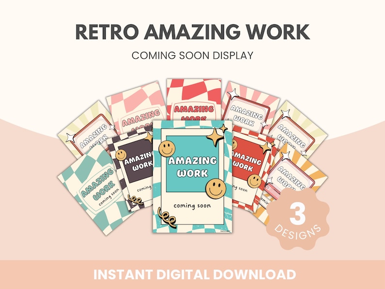 Groovy Retro Amazing Work Coming Soon Posters | Groovy Retro Bulletin ...