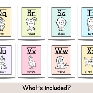 Pastel Animals Alphabet Posters for Classroom Displays Alphabet Posters ...