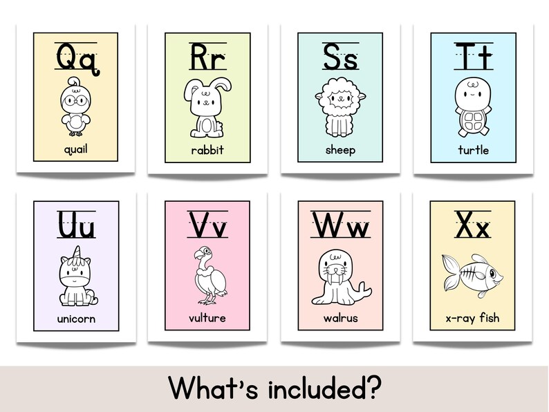 Pastel Animals Alphabet Posters for Classroom Displays Alphabet Posters ...