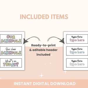 Pastel Rainbow Classroom Schedule Display | Editable Classroom ...