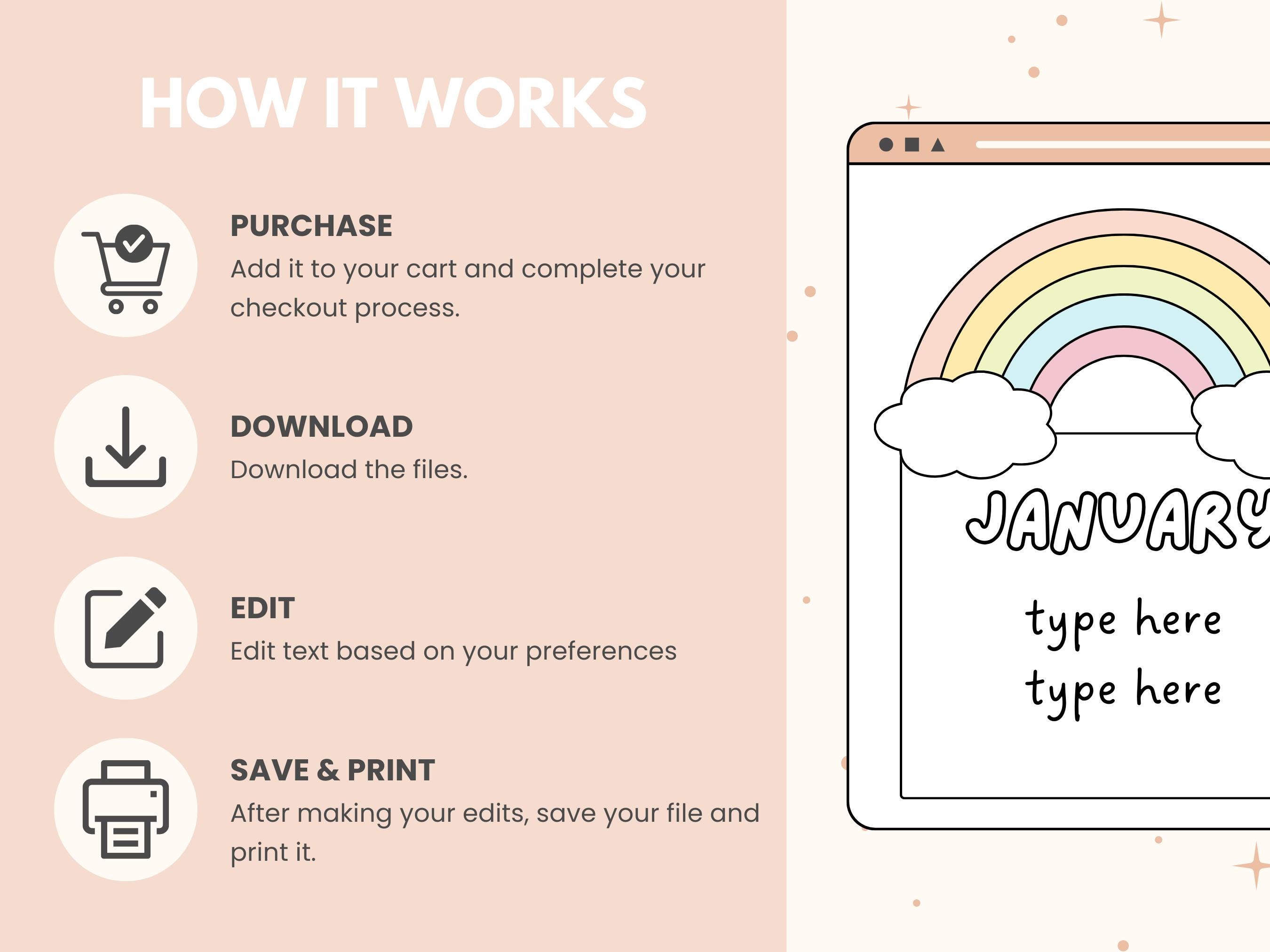 Rainbow Classroom Birthday Bulletin Board (digital Download) - Etsy