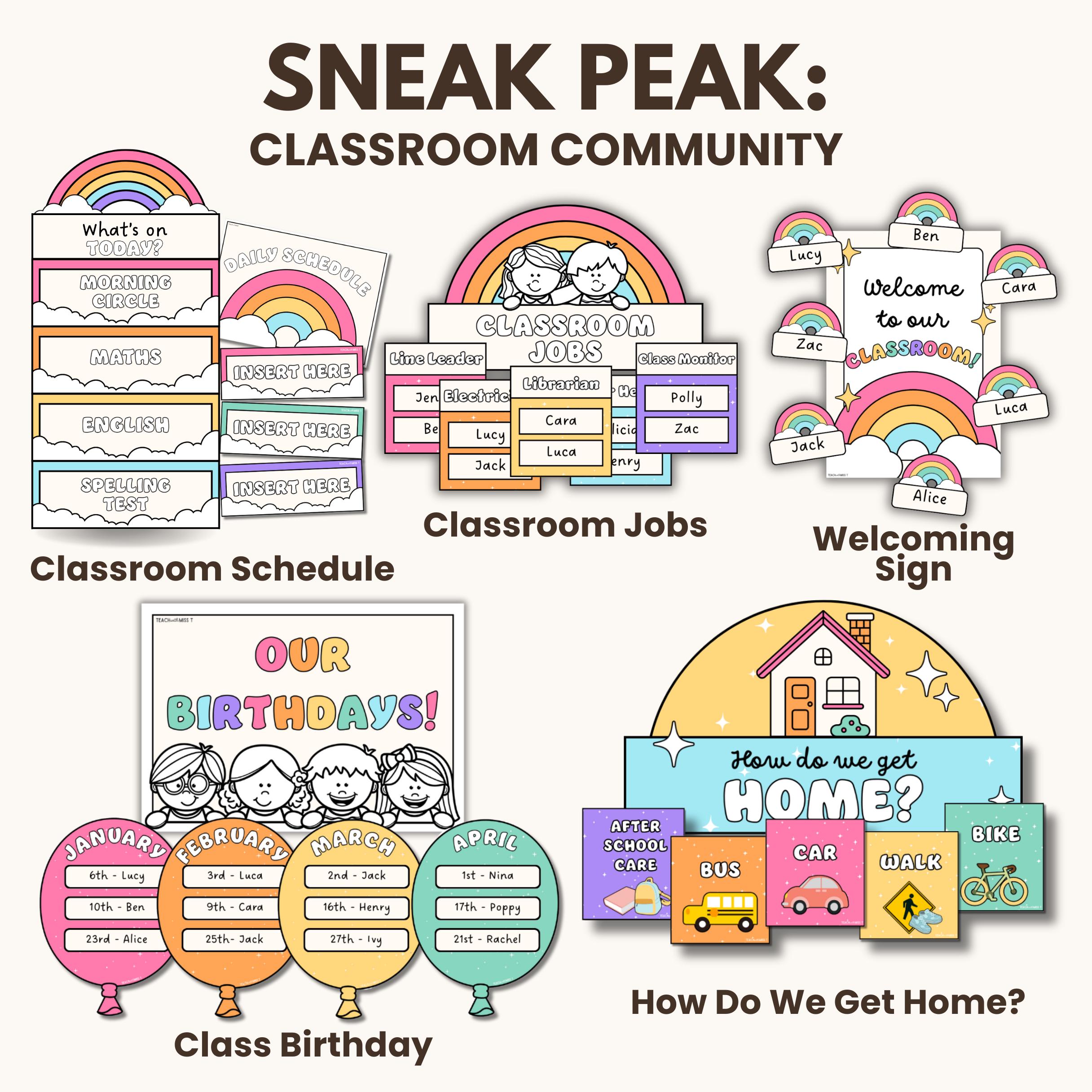 Rainbow Classroom Decor Bundle | Bright Classroom Printables | Complete ...
