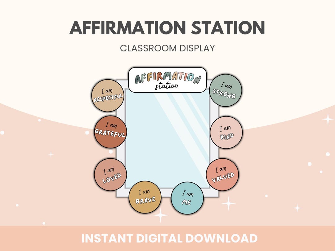 Boho Classroom Affirmation Station Display: Social Emotional Learning ...