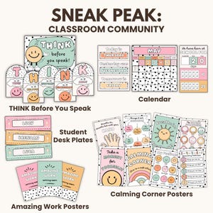 Spotty Boho Classroom Decor Bundle | Editable Classroom Printables ...