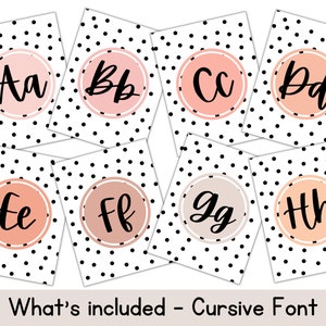 Spotty Boho Alphabet Posters: Classroom Decor (digital Download) - Etsy