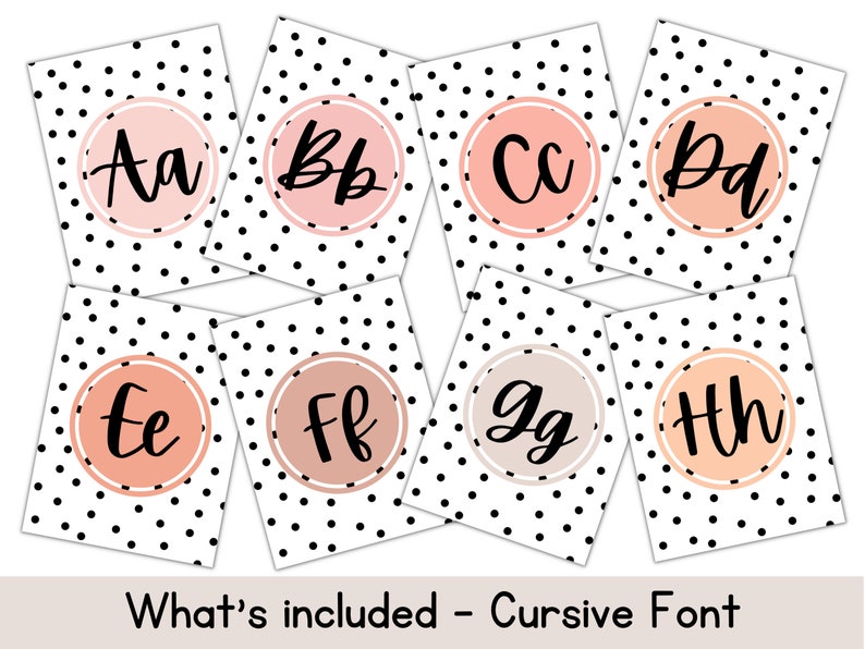 Spotty Boho Alphabet Posters: Classroom Decor (digital Download) - Etsy
