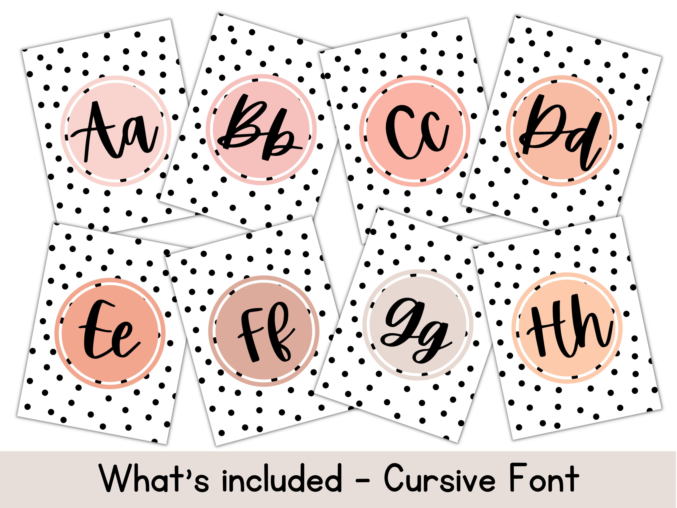 Spotty Boho Alphabet Posters: Classroom Decor (digital Download) - Etsy