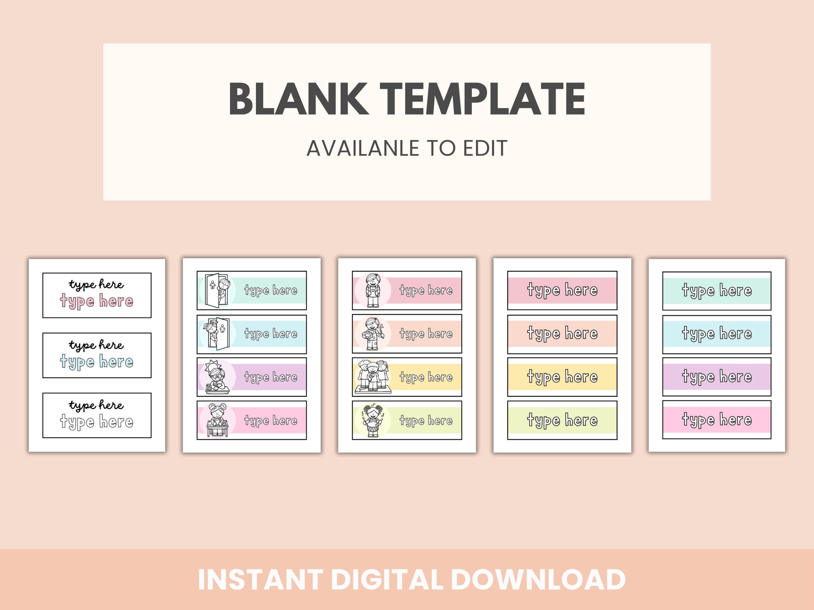Pastel Rainbow Classroom Schedule Display: Editable Cards (digital ...