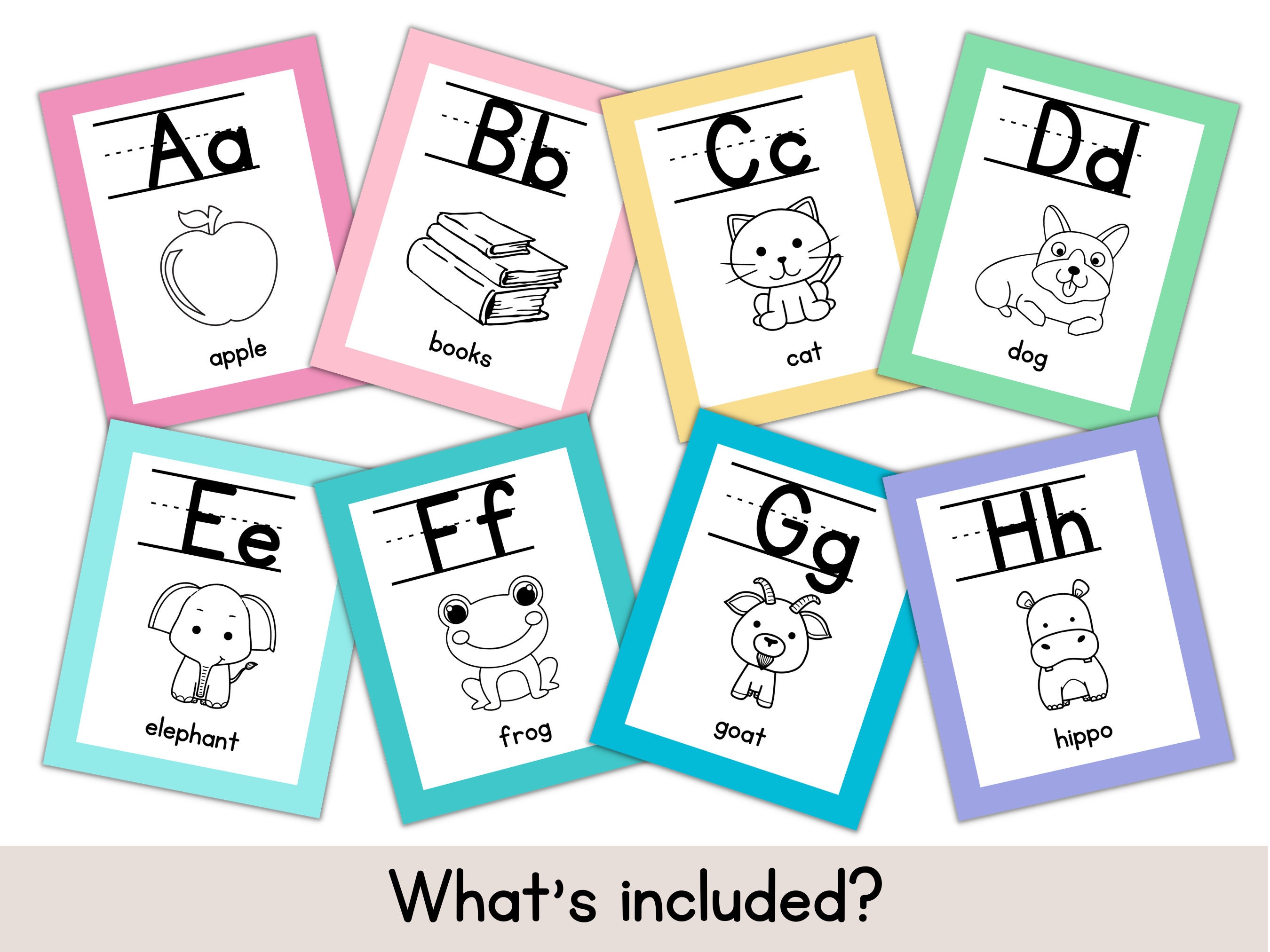 Classroom Alphabet Posters: Printable ABC Display (digital Download) - Etsy