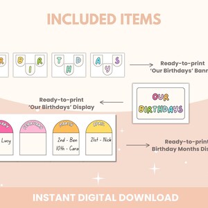 Rainbow Classroom Birthday Display: Bulletin Board Kit (digital ...