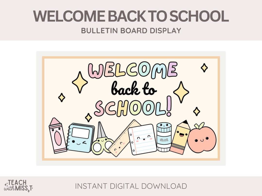 Welcome Back to School Bulletin Board Display Bundle First Day of ...