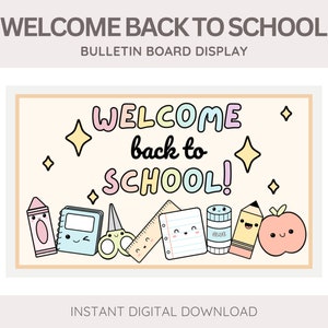 Welcome Back to School Bulletin Board Display Bundle First Day of ...