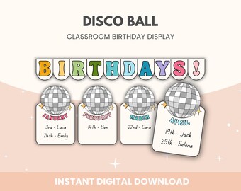 Rainbow Classroom Birthday Display Bundle | Class Birthday Bulletin ...